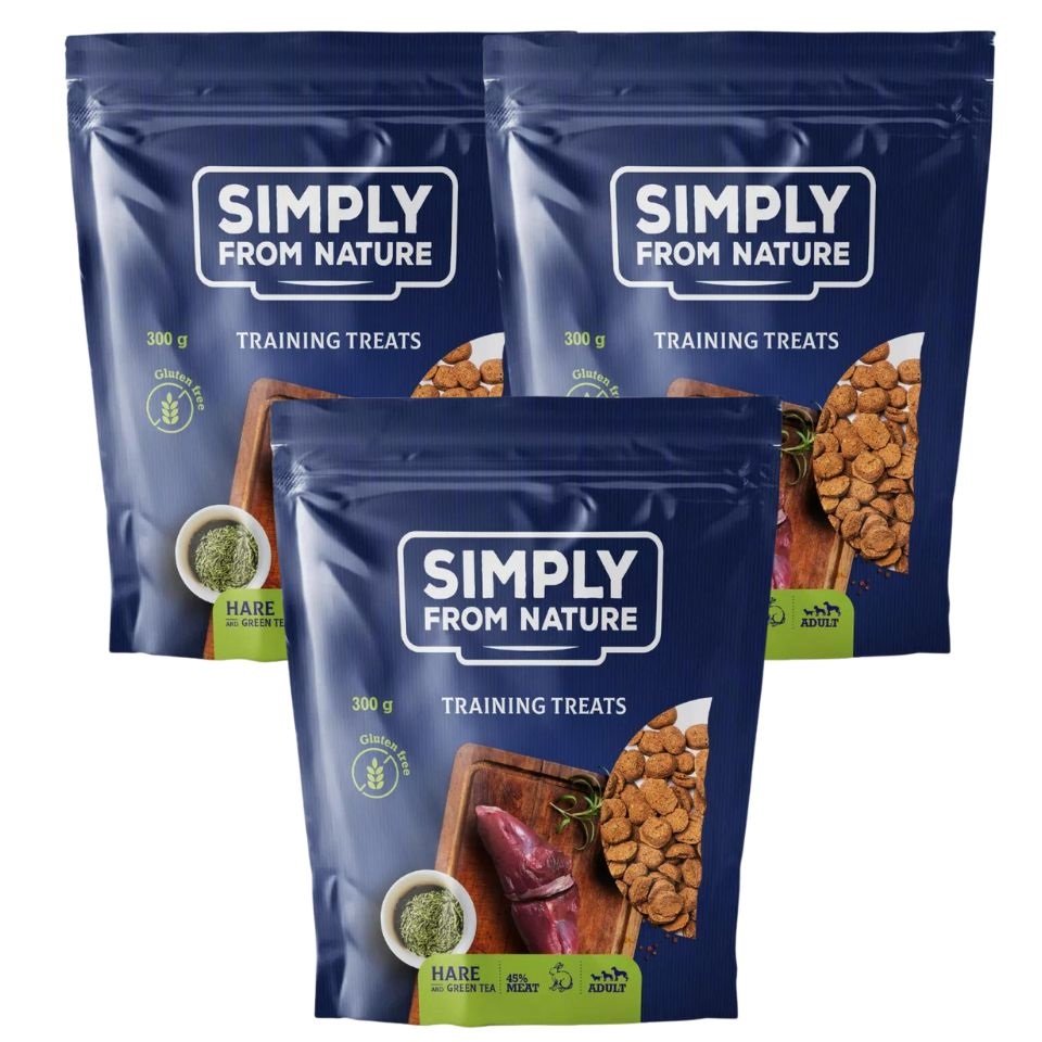 SIMPLY FROM NATURE Training Treats with hare meat and green tea 3 x 300 ...