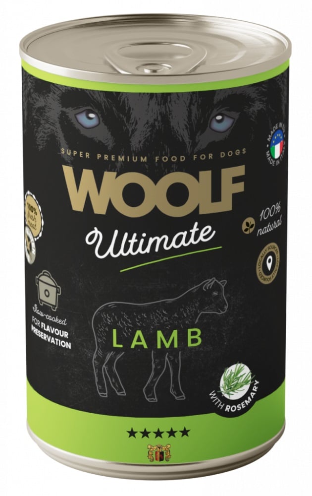 WOOLF Ultimate Adult Dog Lamb with Rosemary 400g nedves kutyaeledel ...