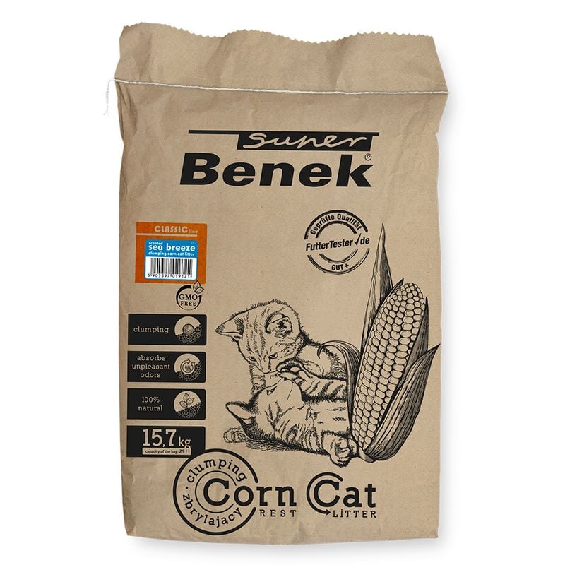 BENEK Super corn cat kukoricaszemcsés tengeri szellő 25 L | FERA.HU